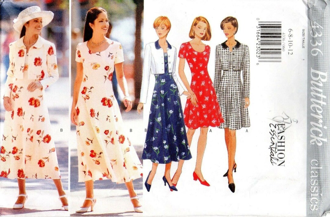 90s Butterick Sewing Pattern 4336 Fashion Essentials Misses Jacket ...