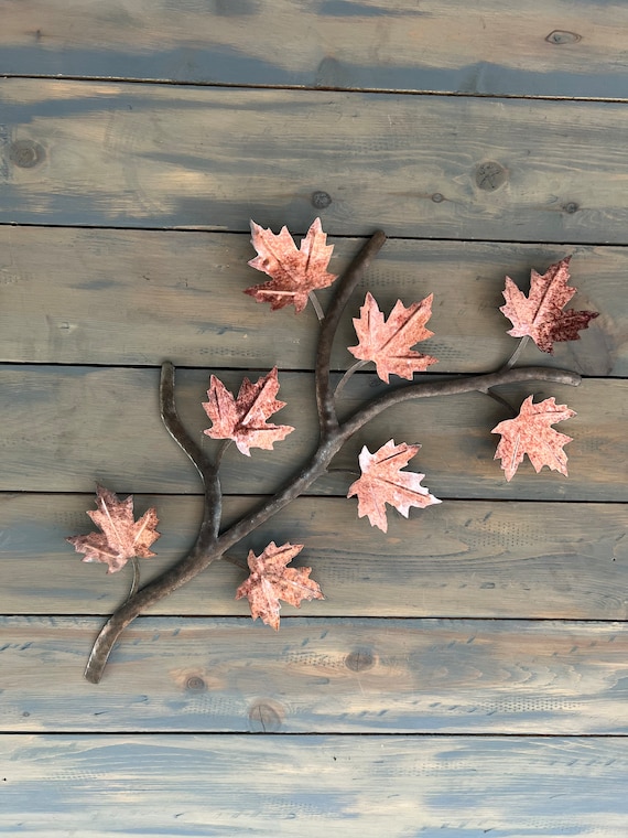 Metal Wall Maple Leaf Branch Home Decoration. Metal Wall Art - Etsy