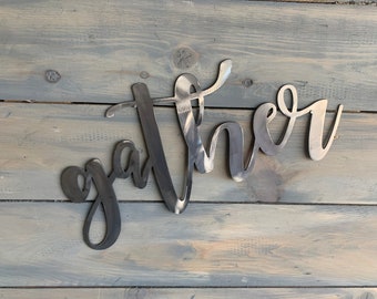 Metal 'gather' Sign - Etsy