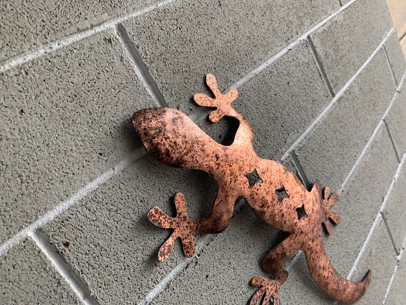 Gecko Lizard Metal Lizard Metal Art Lizard Metal Wall - Etsy
