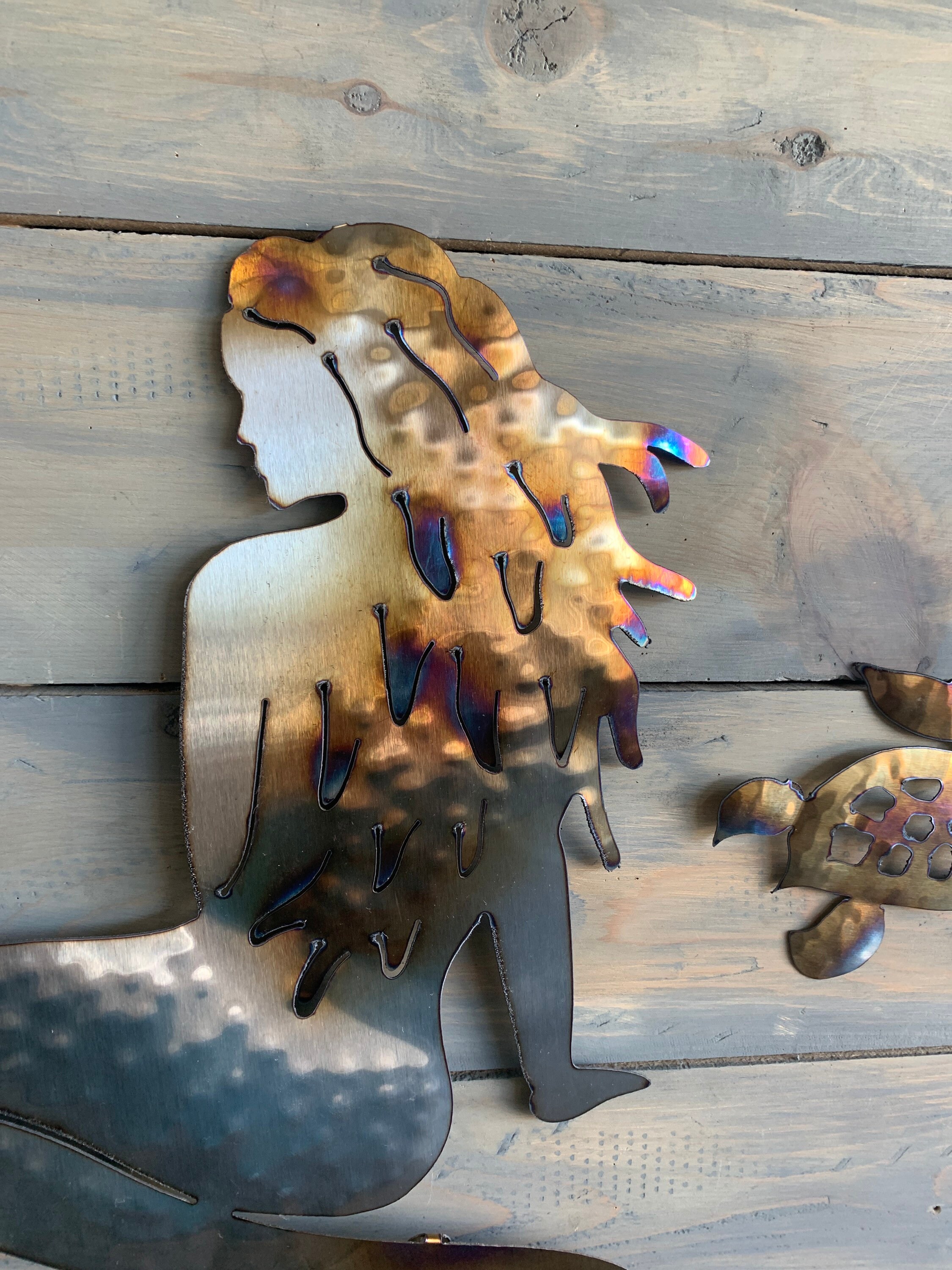 Sea Creatures and Mermaid Theme Stainless Steel Mermaid - Etsy