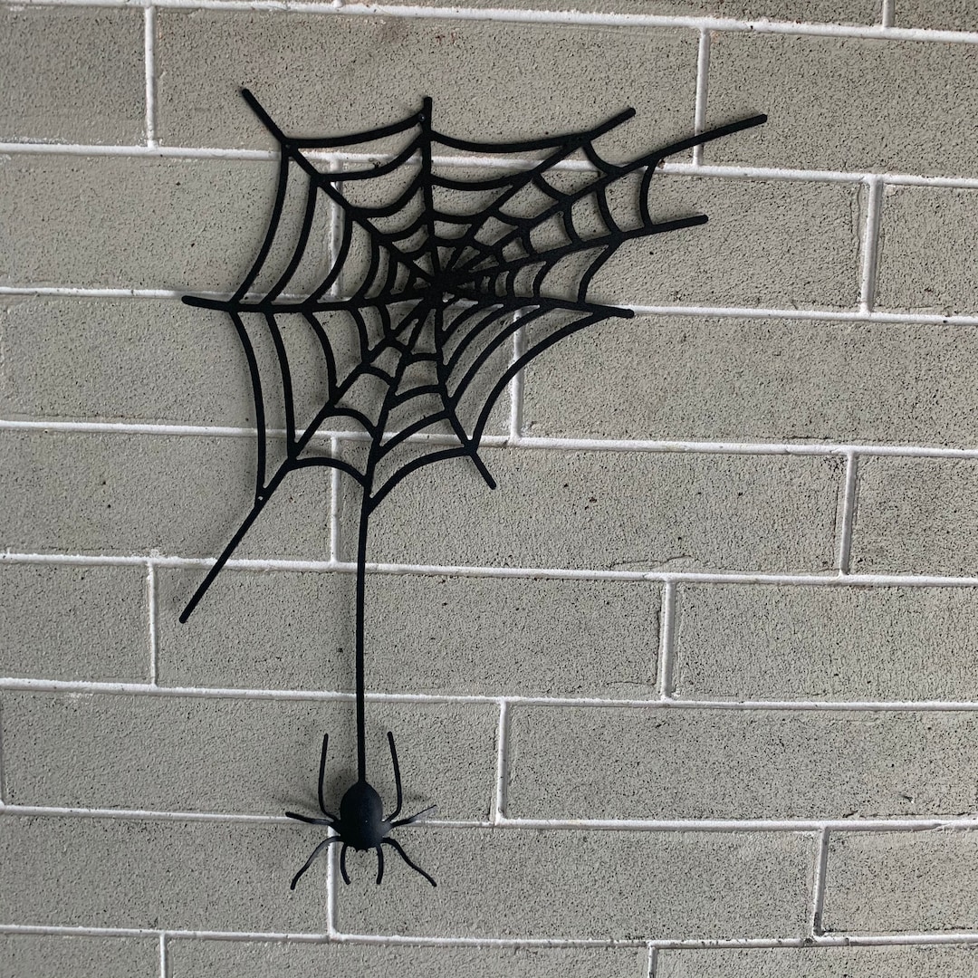 Metal Wall Hanging Spider and Web - Etsy