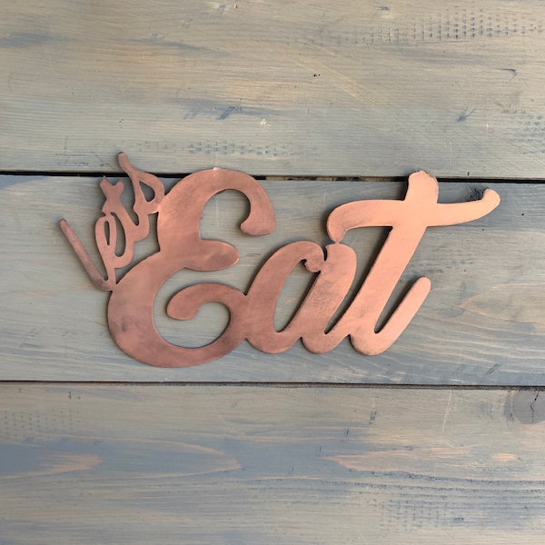 Copper Eat Sign - Etsy