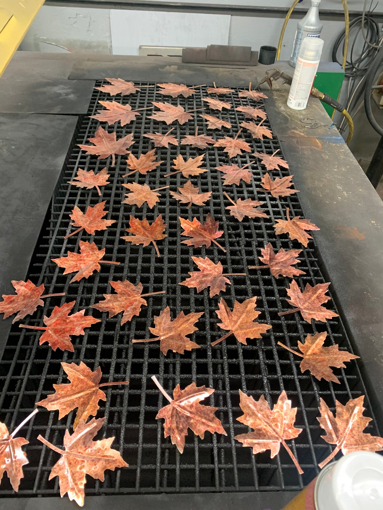 Maple Leaf Wall Accentscopper Patinawall Accentsmetal - Etsy