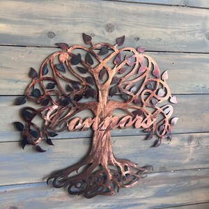 Metal Family Tree With Name Family Tree. Hanging Metal Wall Art - Etsy
