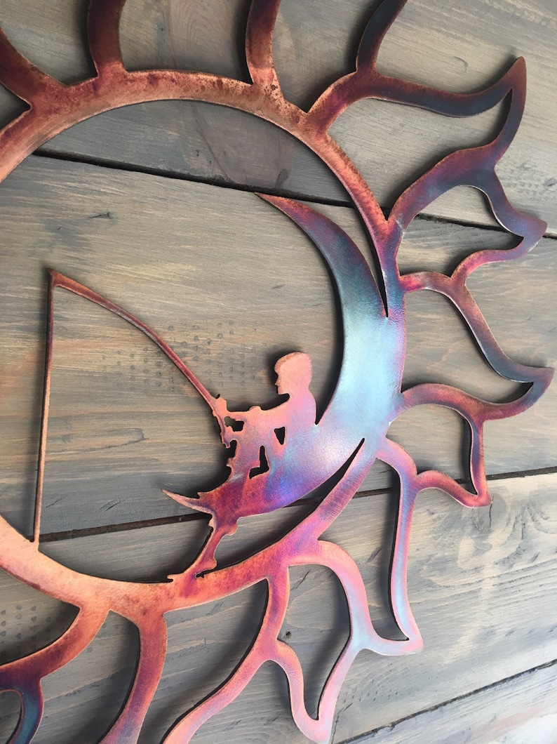 Sun and the Moon Metal Art - Metal Moon and Sun - Sunmoon Metal Art ...