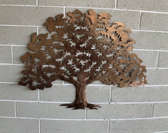 Oak Tree Metal Wall Art - Etsy