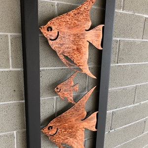 Metal Frame Fish , 3 Fish in Frame, Home Decoration, Room Accents ...