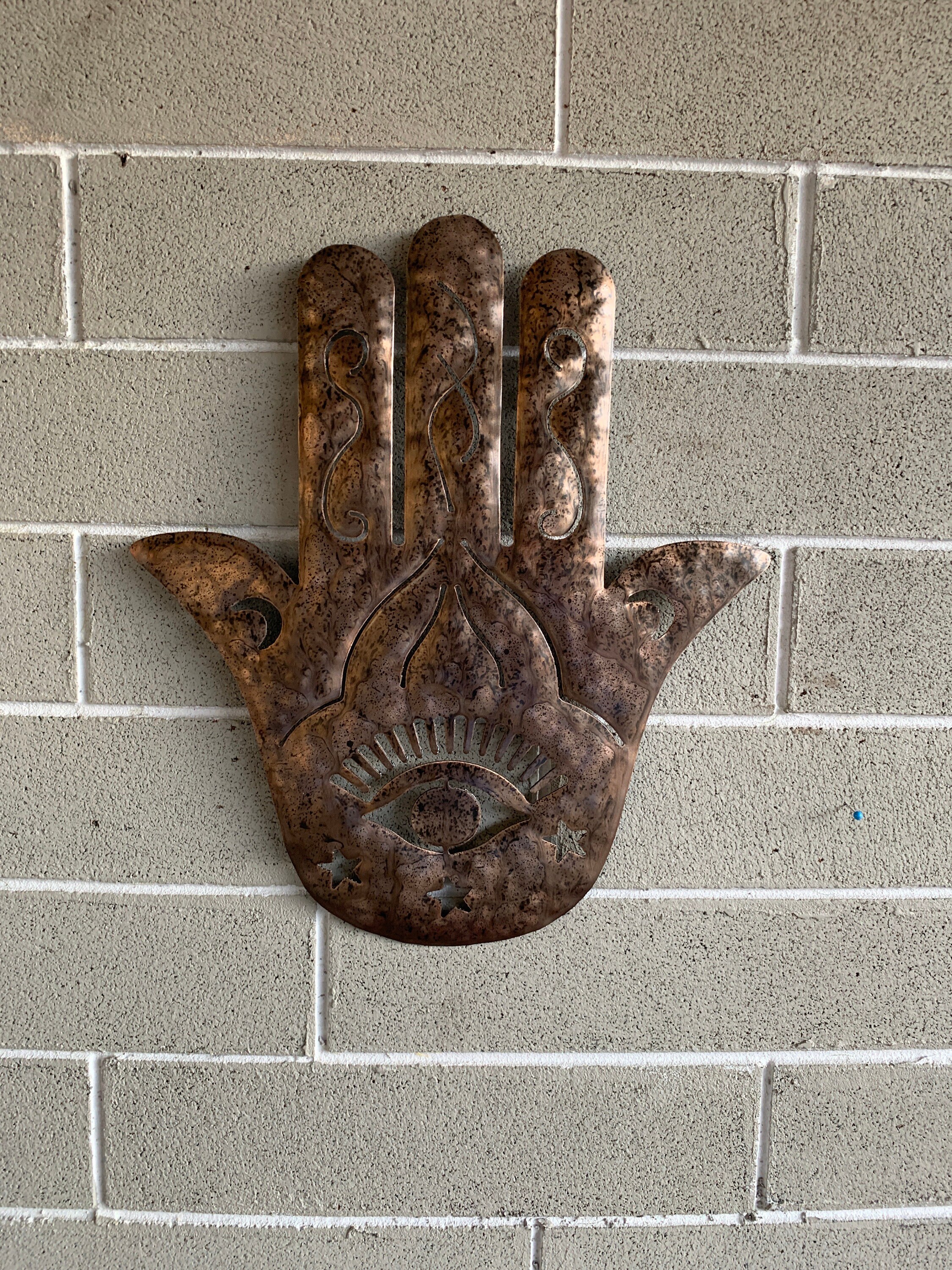 Metal Wall Hamsa Art - Home Decor - Etsy