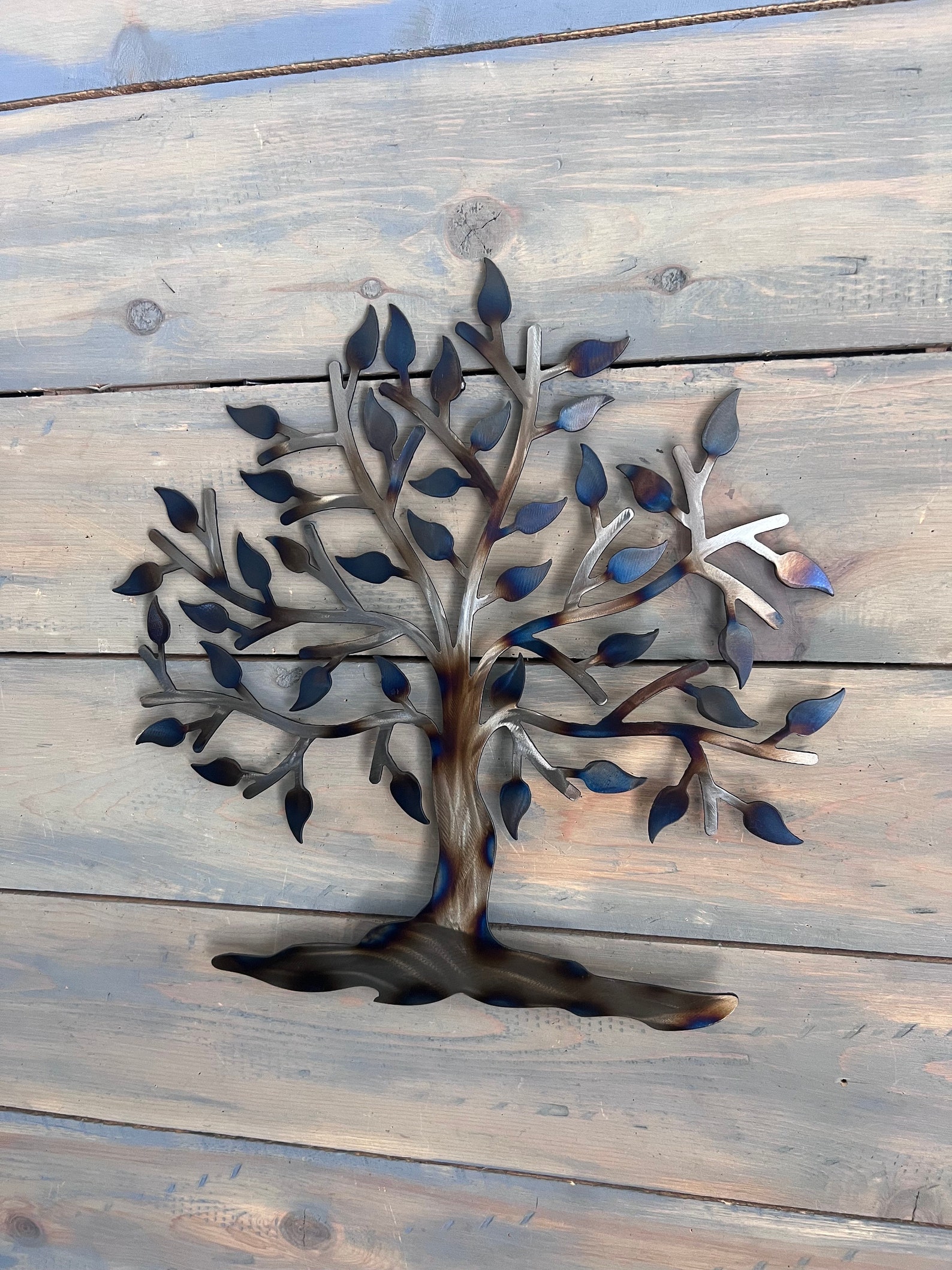 Tree of Life , Colorful Steel Tree, Colorful Tree, Heat Torched Tree ...