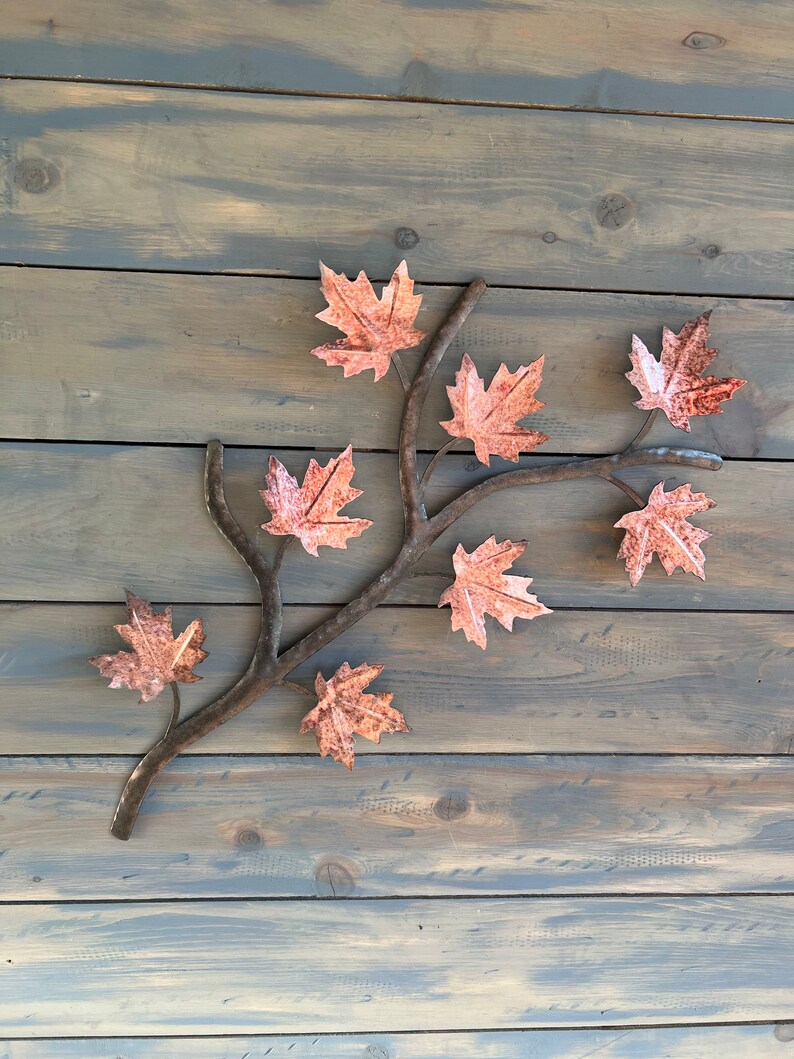 Metal Wall Maple Leaf Branch Home Decoration. Metal Wall Art - Etsy