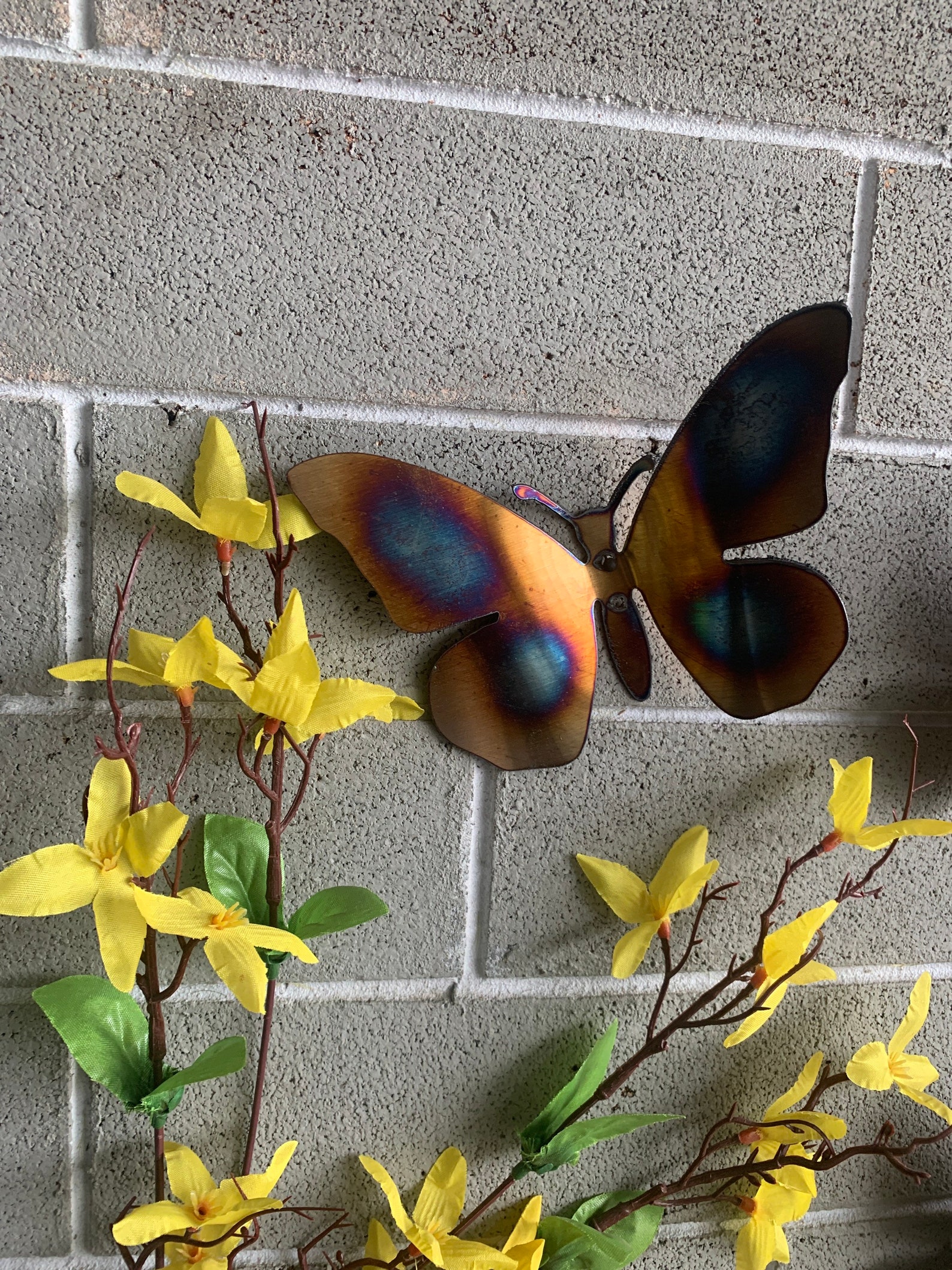 3-stainless Steel Butterflies - Set of 3. Heat Torched - Metal ...