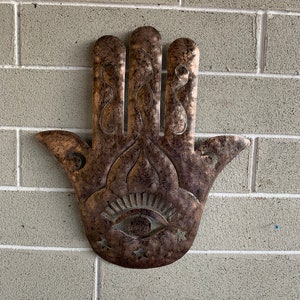 Metal Wall Hamsa Art - Home Decor - Etsy