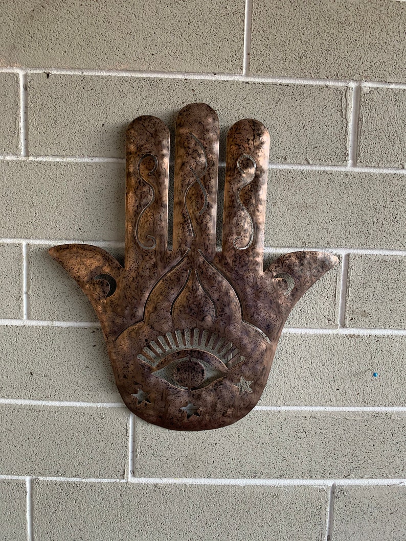 Metal Wall Hamsa Art - Home Decor - Etsy