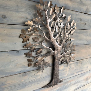Beautiful Oak -tree Metal Art - Wall Art - Etsy