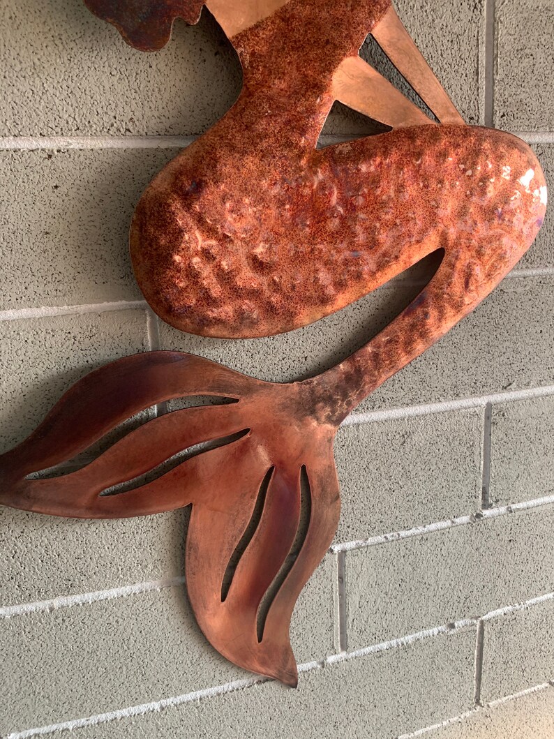Mermaid Steel Mermaid home Decor Metal Art Wall Hanging | Etsy