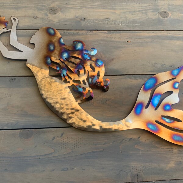 Mermaid Metal Art - Etsy