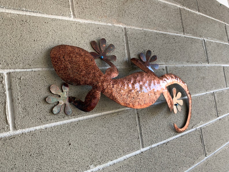 Gecko Lizard Metal Lizard Metal Art Lizard Metal Wall - Etsy