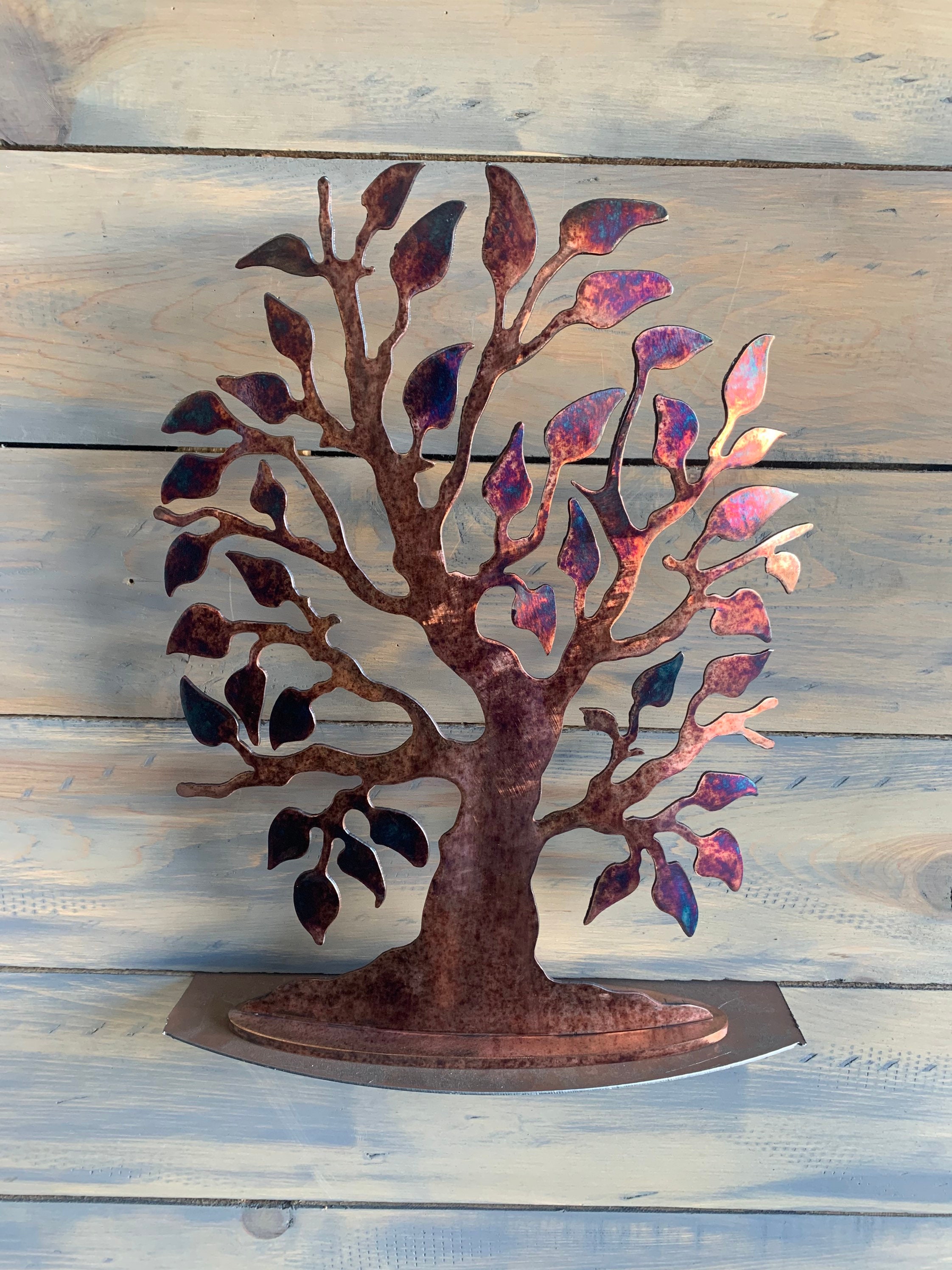 Metal Tree Metal Art Tree Sculpture Room Decor Rustic - Etsy