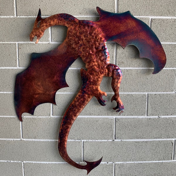 Copper Dragon Wall Art - Etsy