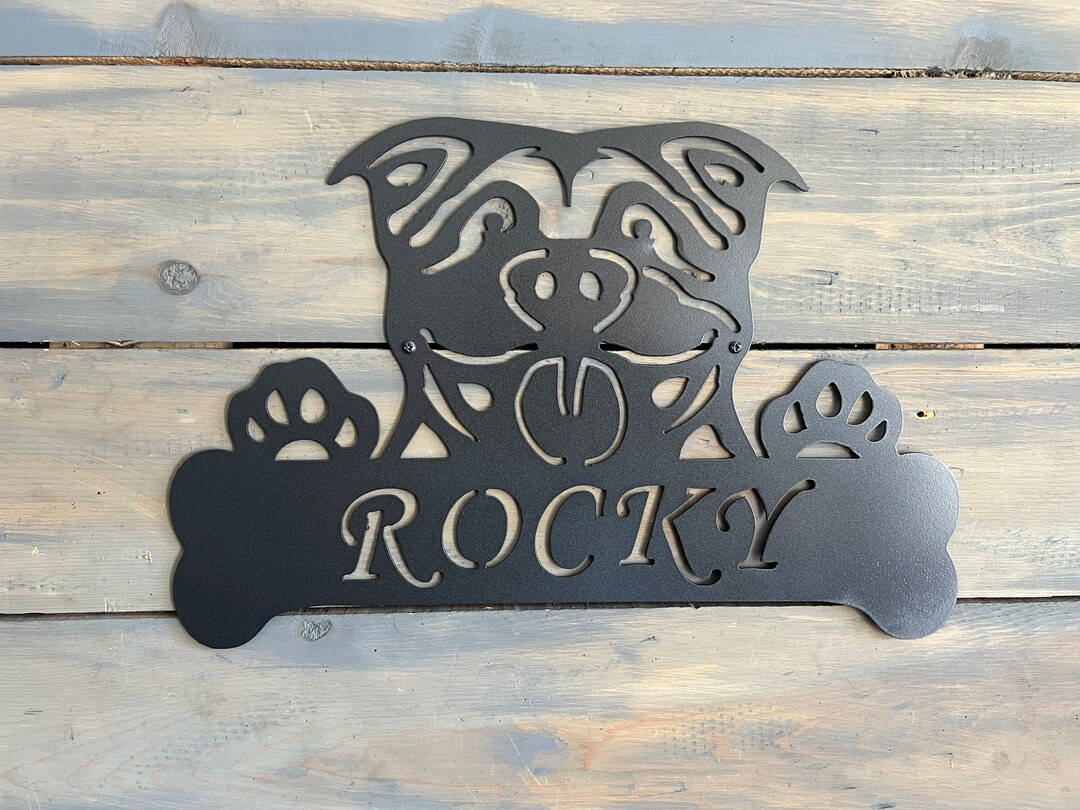 Metal Dog Sign , Custom Name Dog Sign , Dog Art , Home Decoration ...
