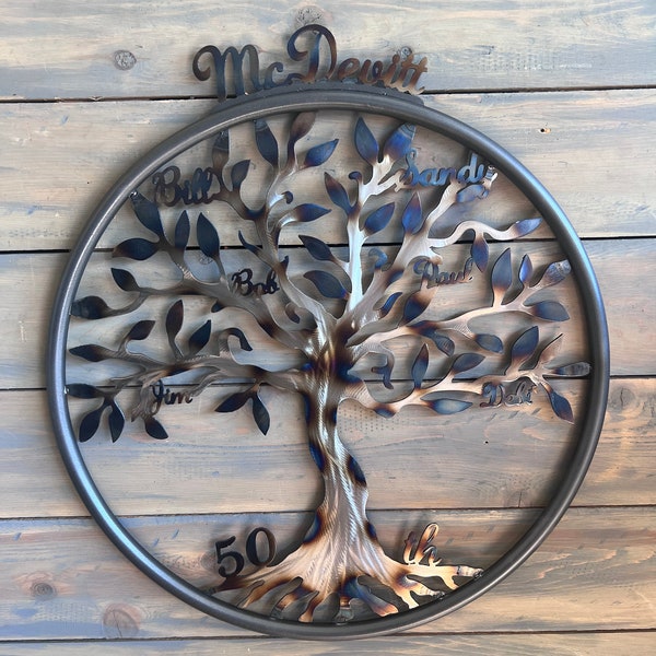 Family Tree Metal Wall Art - Etsy