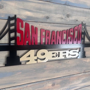 San Francisco 49ers Metal Art Sign, Football Decor - Etsy