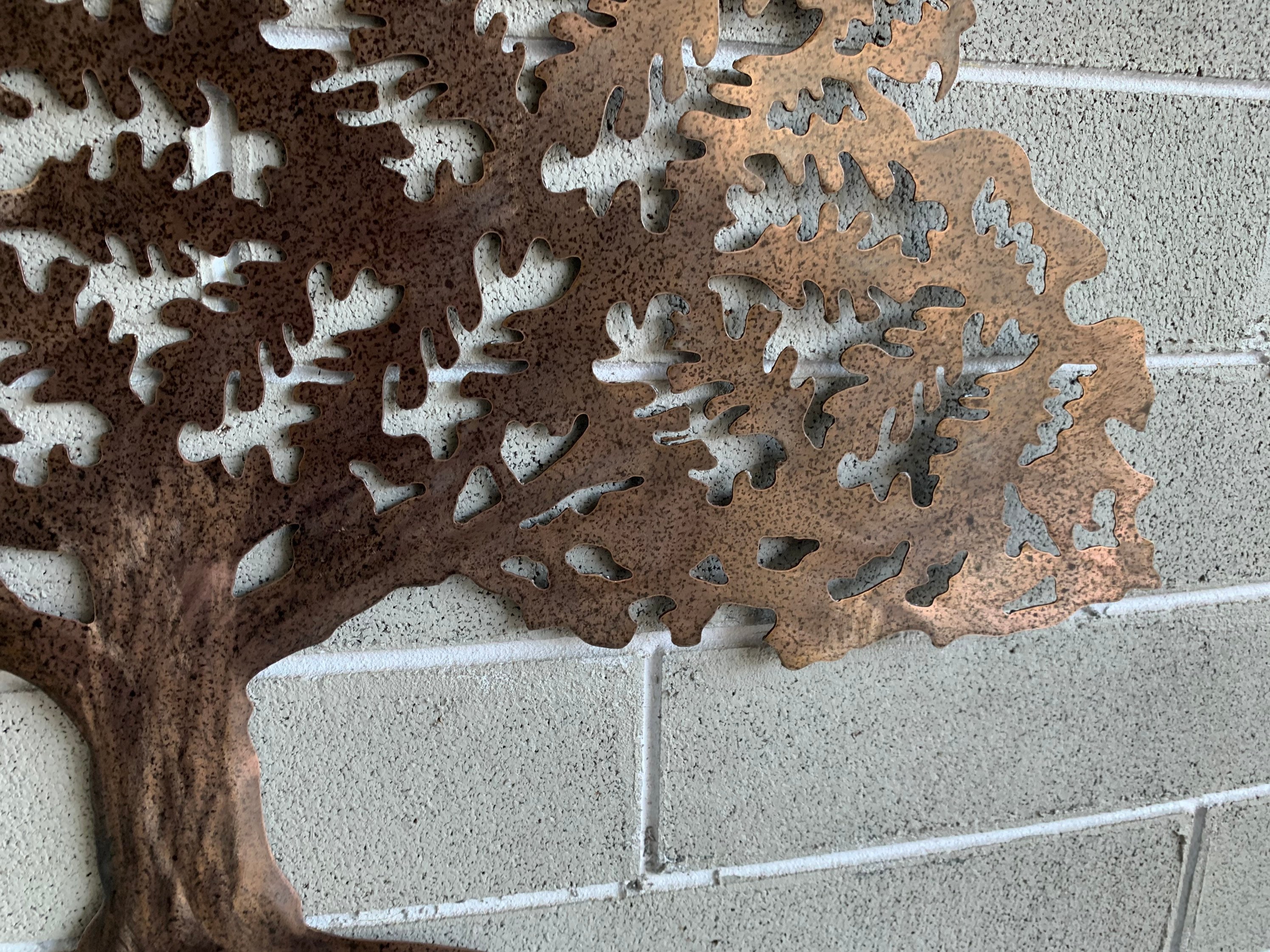 Metal Oak Tree Wall Hanging Tree. Home Decor Brown With - Etsy
