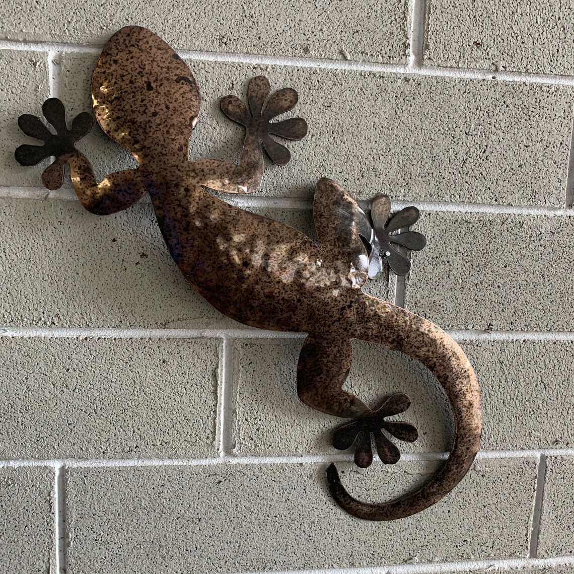 Gecko Lizard Metal Lizard Metal Art Lizard Metal Wall | Etsy