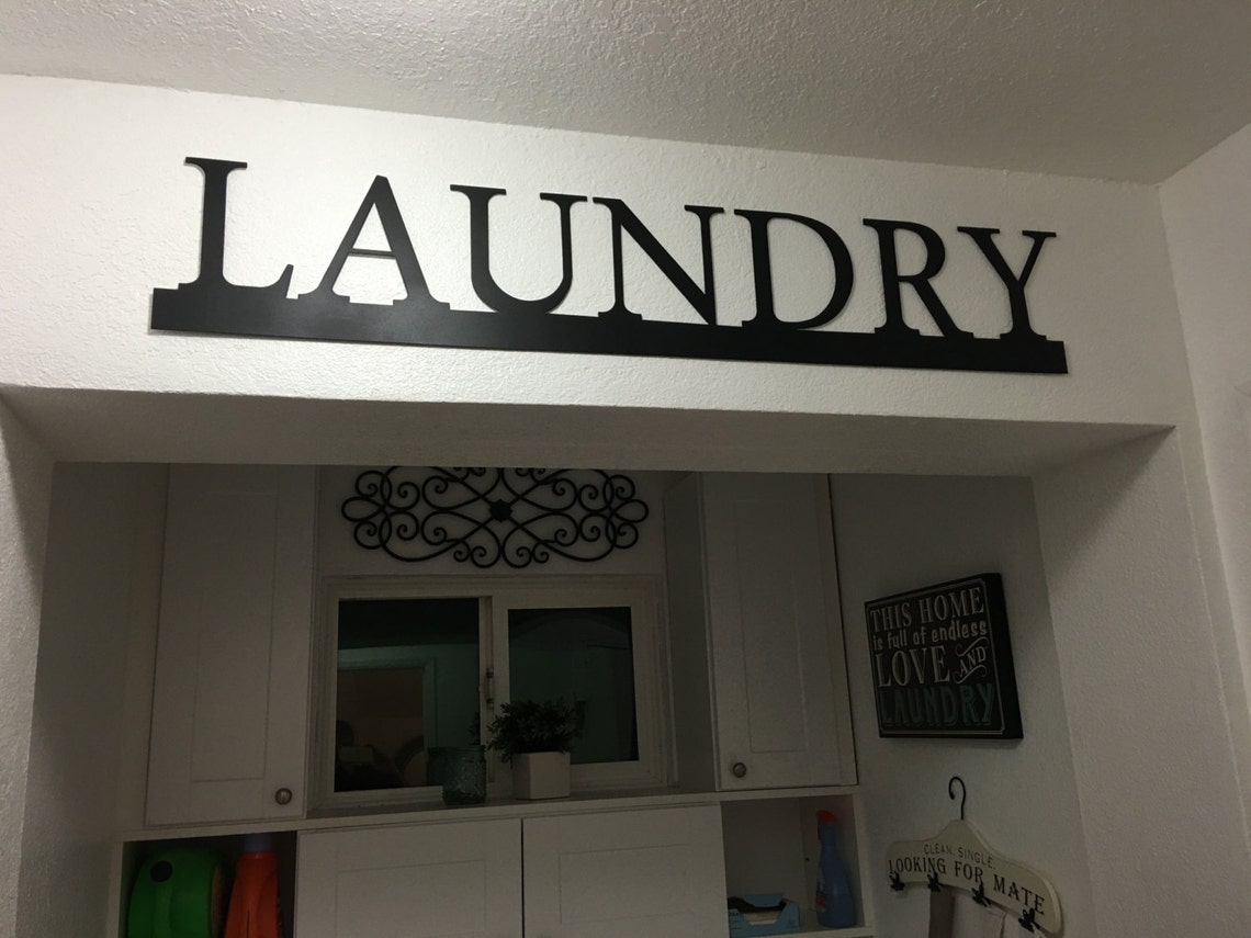 Metal Laundry Sign - Metal Laundry - Home Decor - Laundry Room Decor ...