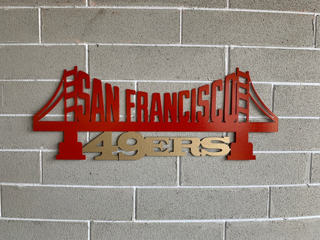 San Fransico 49ers Sign,metal Art Decor,niners Sign,sf Sign,football ...