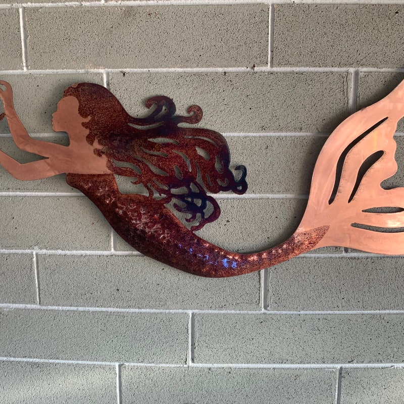 Metal Mermaid Wall Art - Etsy