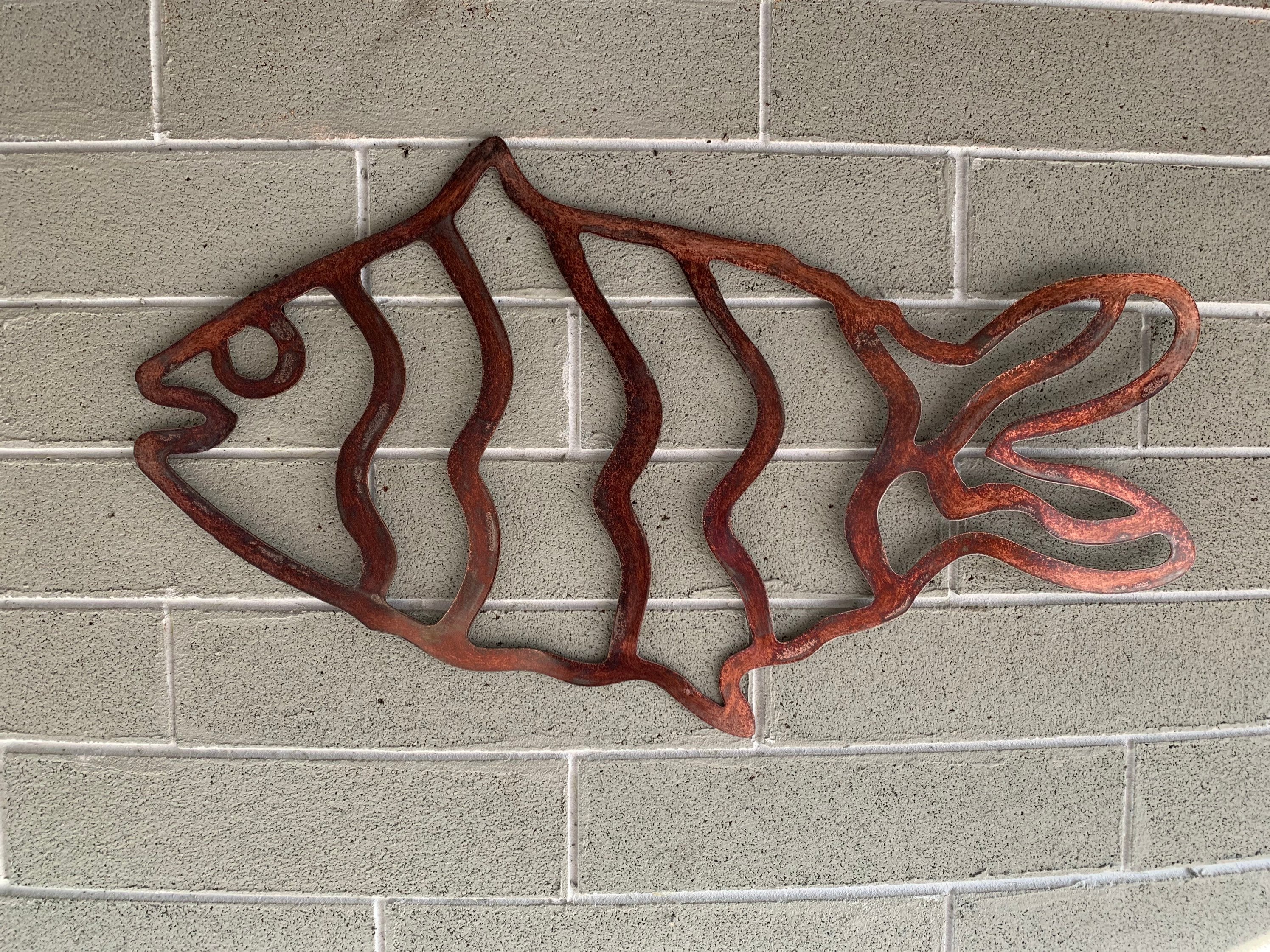 Metal Wall Fish Fish Art. Home Decor Wall Hanging Fish | Etsy