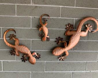 Metal Lizard Wall Decor | Etsy