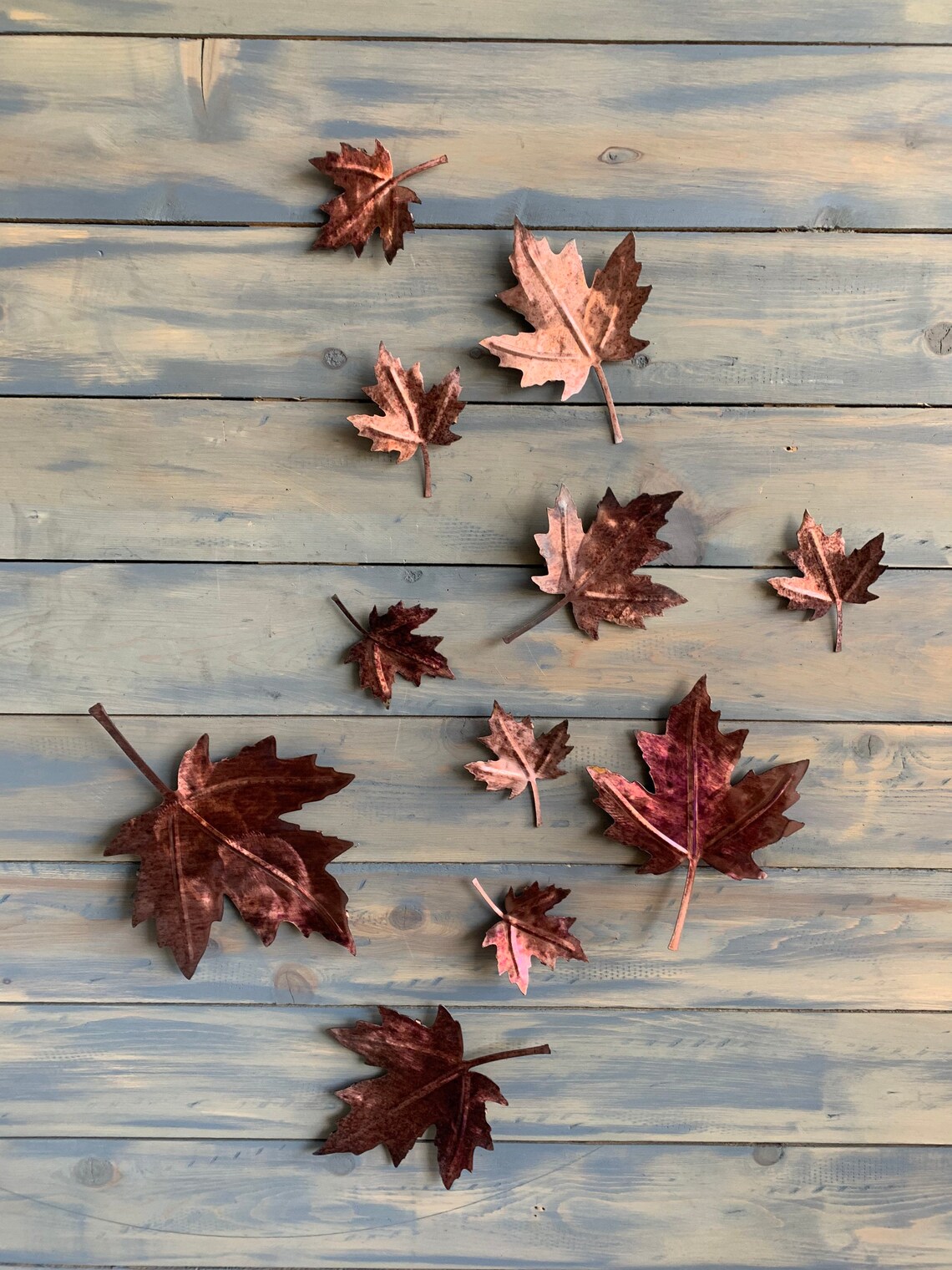 Maple Leaf Wall Accentscopper Patinawall Accentsmetal - Etsy