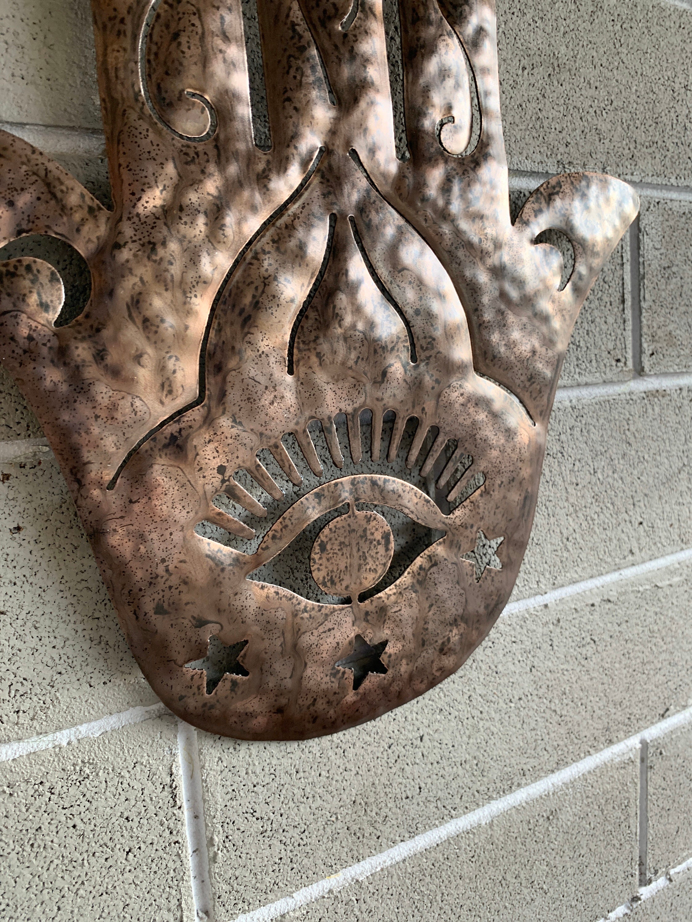 Metal Wall Hamsa Art - Home Decor - Etsy