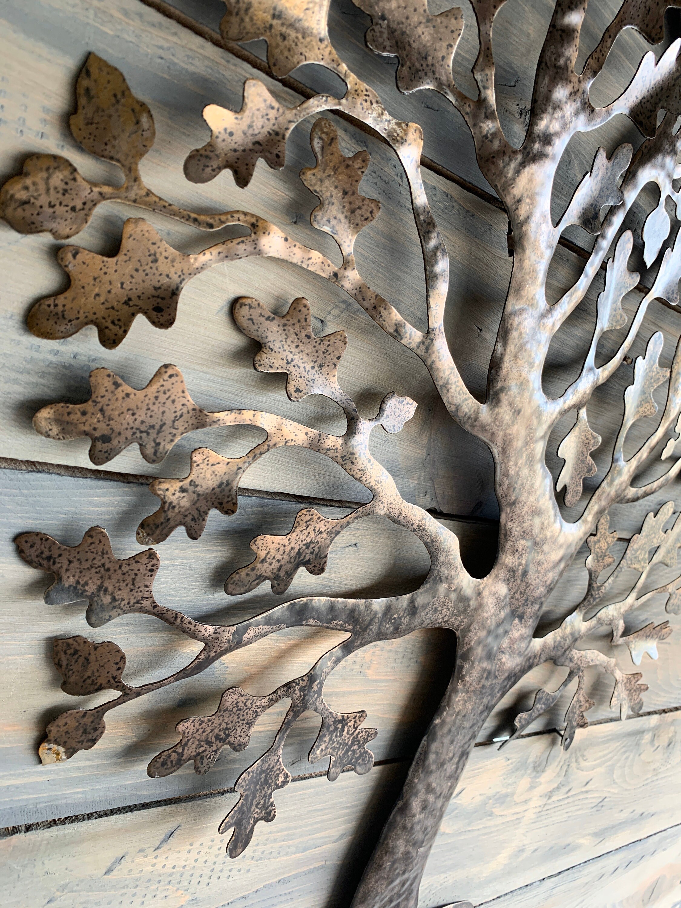 Beautiful Oak -tree Metal Art - Wall Art - Etsy
