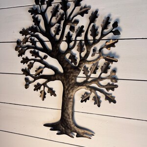 Beautiful Oak -tree Metal Art - Wall Art - Etsy