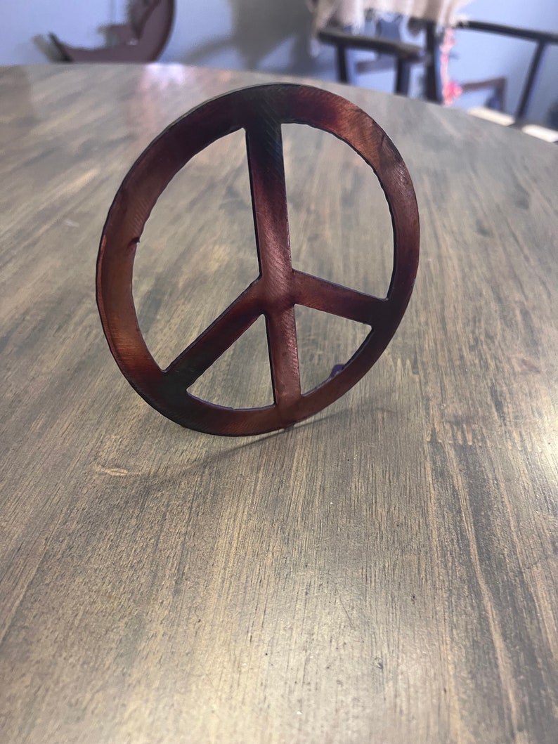 Copper Patina Metal Peace Sign, Shelf Decor - Etsy