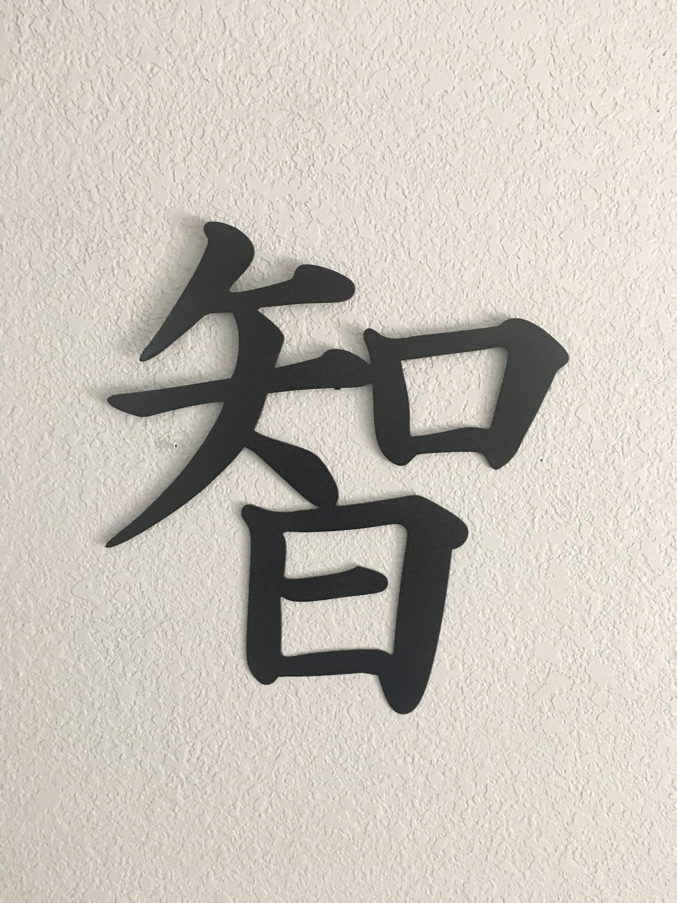 Sabiduría Kanji Sabiduría signo Home Decor Metal Wall Art | Etsy