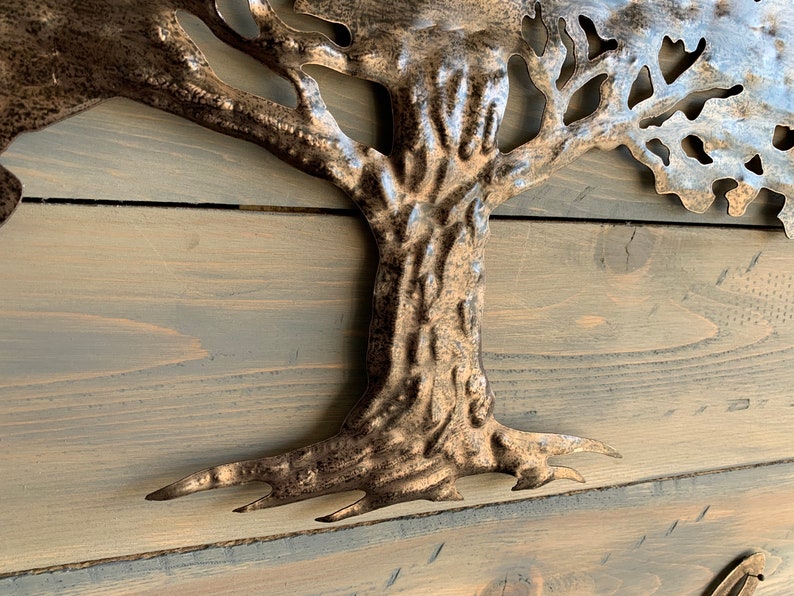 Metal Oak Tree Wall Hanging Metal Tree Art Hanging Tree | Etsy