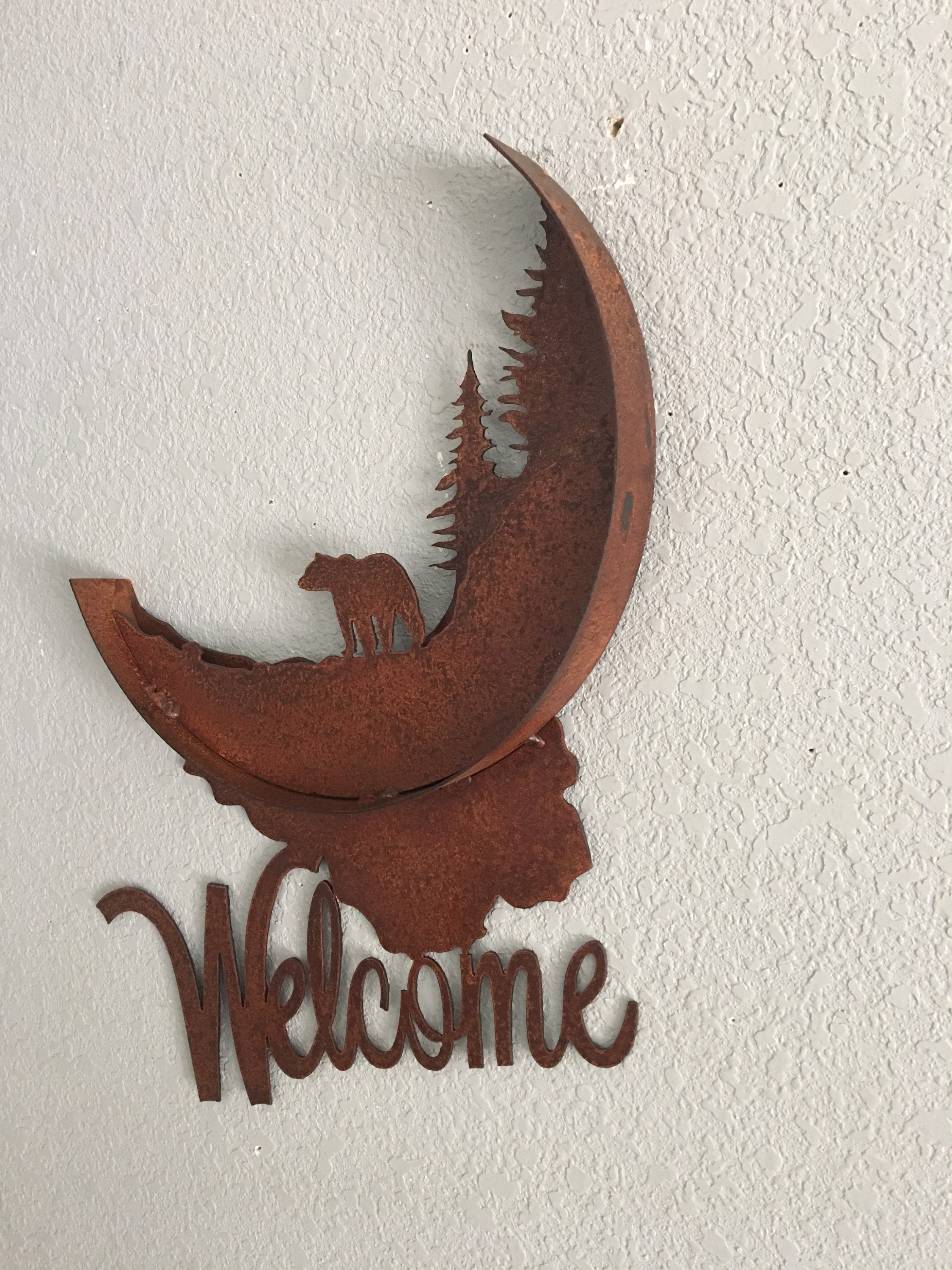 Welcome Metal Art Welcome Home Decor Metal Art Wall | Etsy