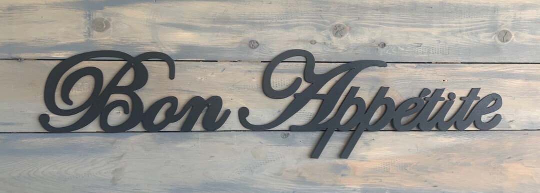 Metal Bon Appetite Sign Home Decor. Wall Hanging - Etsy
