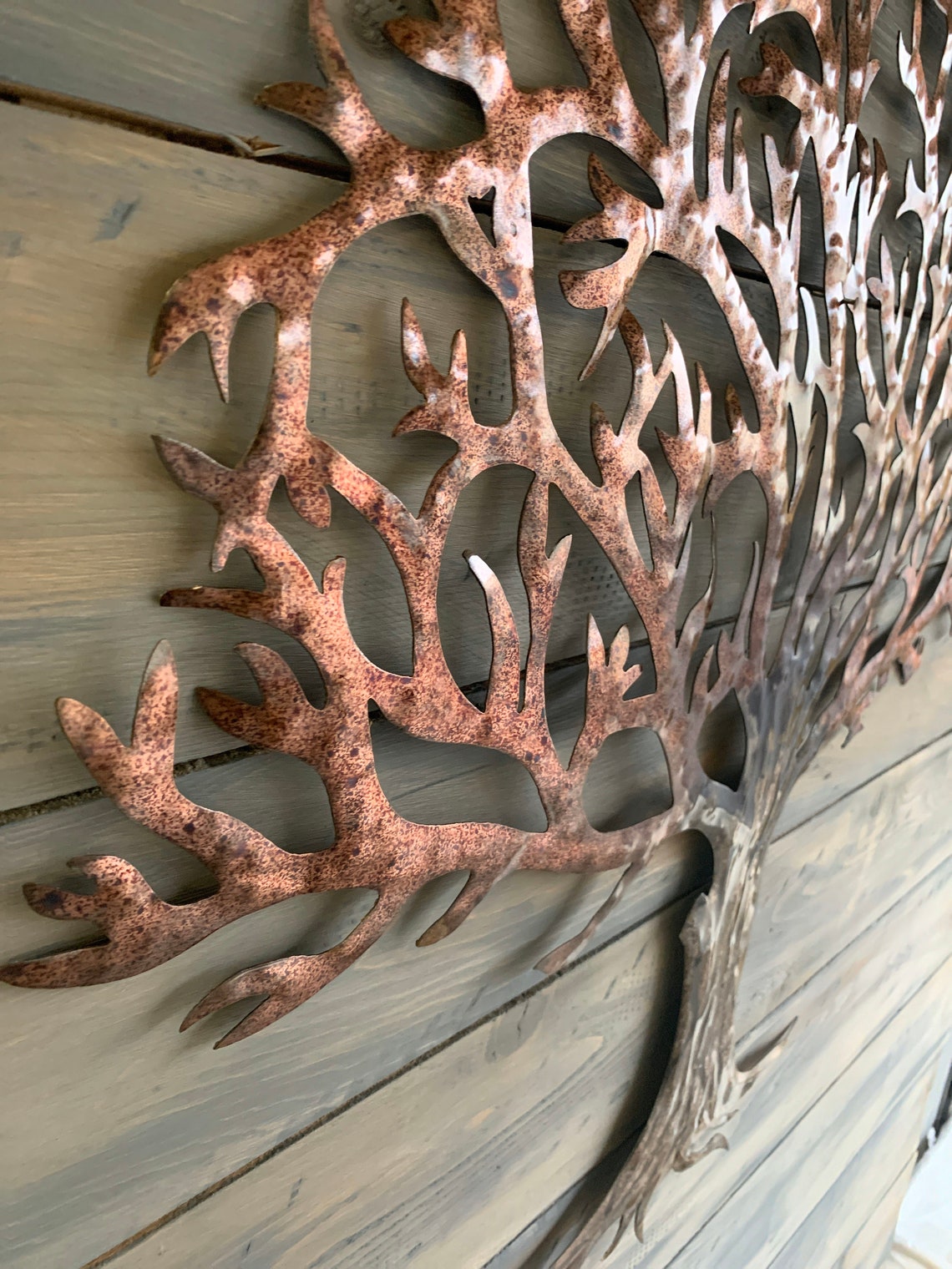 Patina Steel Tree - Colorful Tree - Home Decor Tree - Metal Wall Art - Etsy
