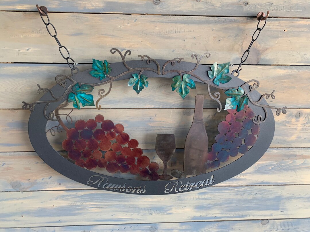 Metal Wine Cellar Sign - Custom Wine Cellar Name. - Home Decor -wine ...