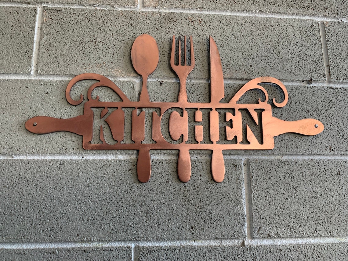 Kitchen Wall Art. Kitchen Decor Metal Wall Hanging Art - Etsy