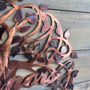 Metal Family Tree With Name Family Tree. Hanging Metal Wall Art - Etsy