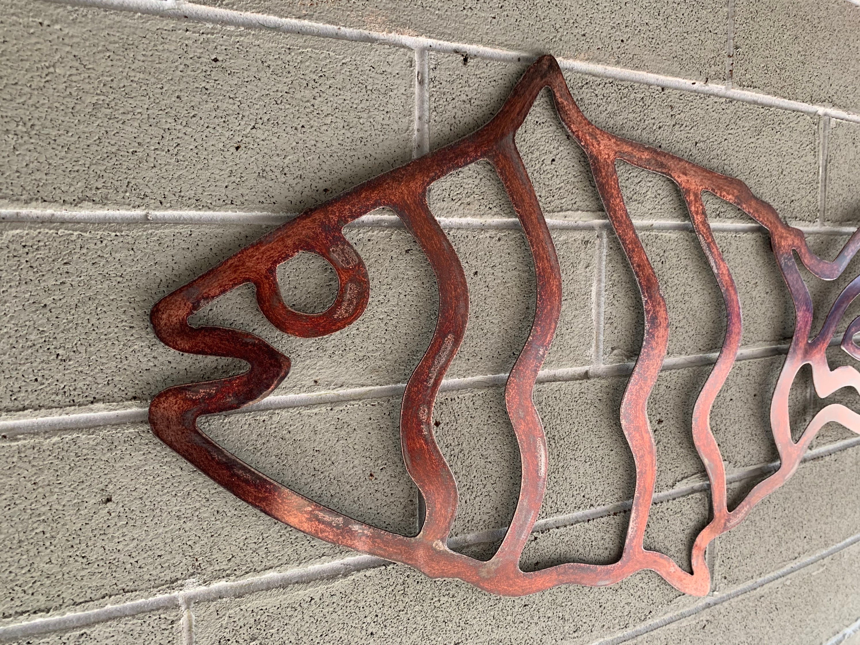 Metal Wall Fish Fish Art. Home Decor Wall Hanging Fish | Etsy