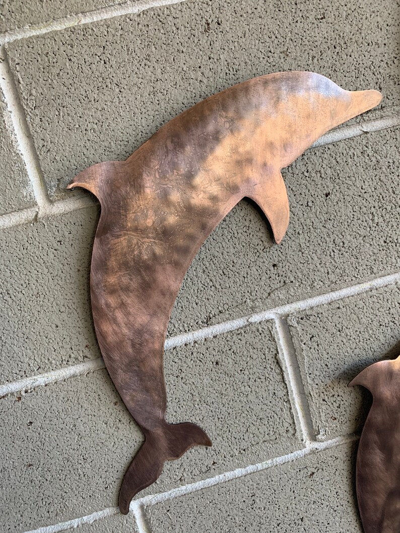 Metal Wall Dolphin Art 2 Piece Set - Etsy