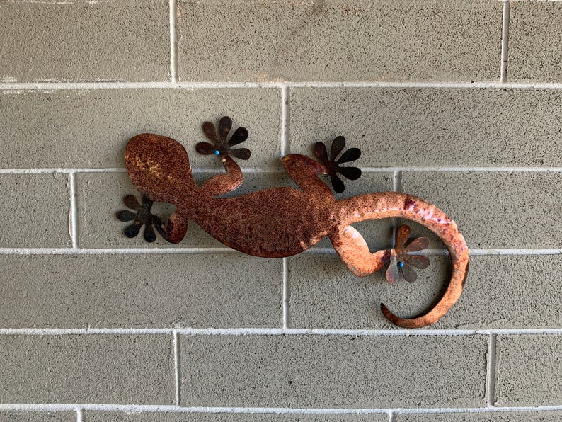 Gecko Lizard Metal Lizard Metal Art Lizard Metal Wall - Etsy